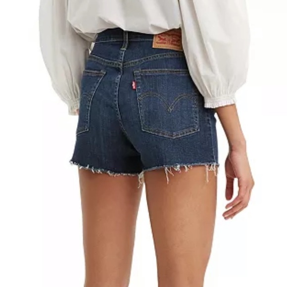 Levi's | Shorts | Nwt Levis Levi Strauss Co High Rise Dark Denim Cutoff ...